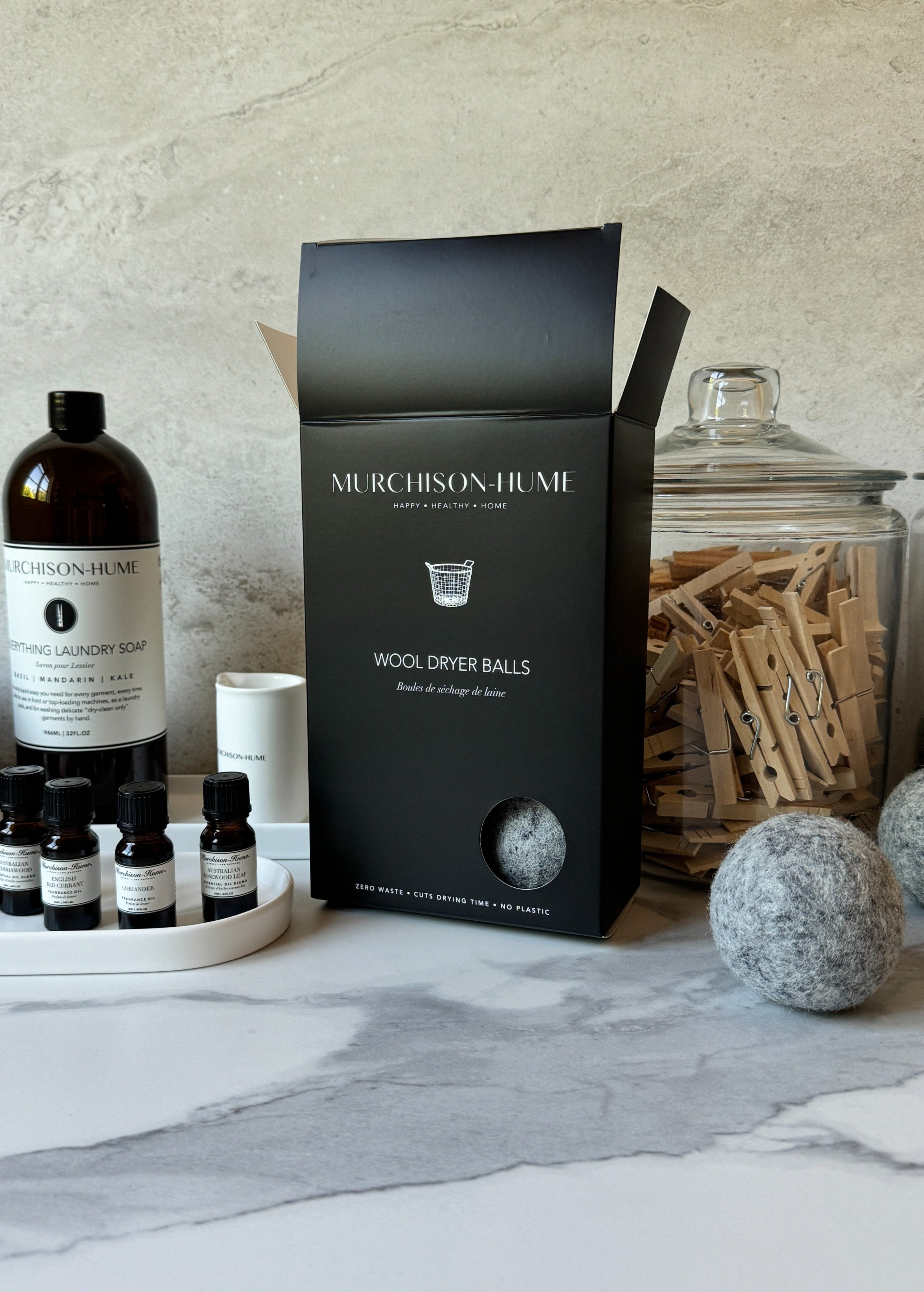 Wool Dryer Balls + Fragrance Bundle | Murchison-Hume Australia